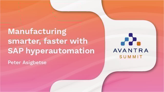 Sap In Manufacturing For Increased Productivity Avantra
